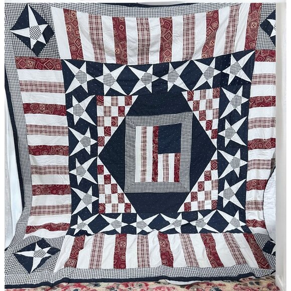 Vintage | Bedding | Vintage Americana Stars Stripes Country Farmhouse ...